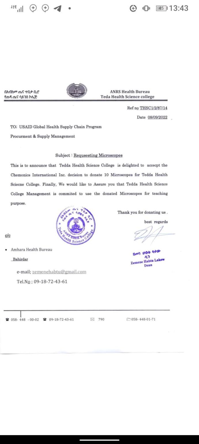 Microscope Support – Tedda Health Science College Official Website